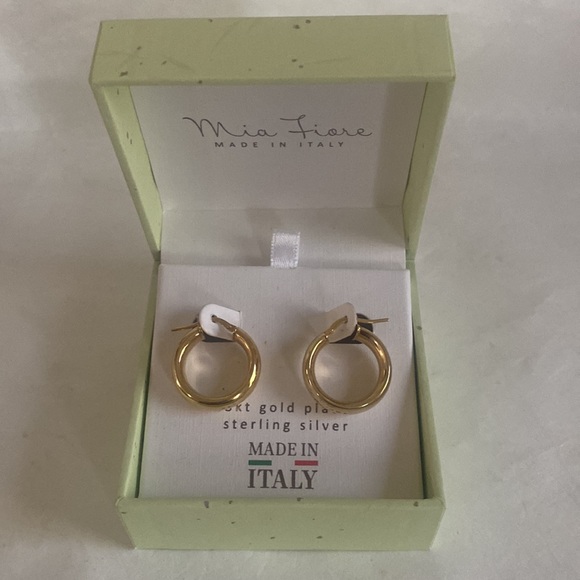 Mia Fiore | Jewelry | Mia Fiore 8k Gold Plated Sterling Silver Hoop ...
